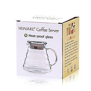 Hiware 600ml Coffee Server, Standard Glass Coffee Carafe, Coffee Pot, Clear