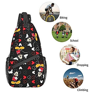 mi#c-k-e-y mouse Sling Bag,Crossbody Backpack Shoulder Bag,Lightweight One Sling Bags Backpacks For Men Women Chest Crossbody
