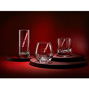 JoyJolt Star Wars Darth Vader Lightsaber Stemless Drinking Glass - 15 oz - Set of 2