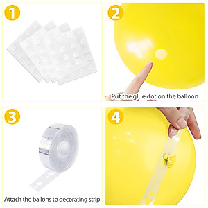 Yellow and White Balloons, 70pcs Yellow Balloons for Birthday Baby Shower Sunflower Honeybee Theme Party Supply…