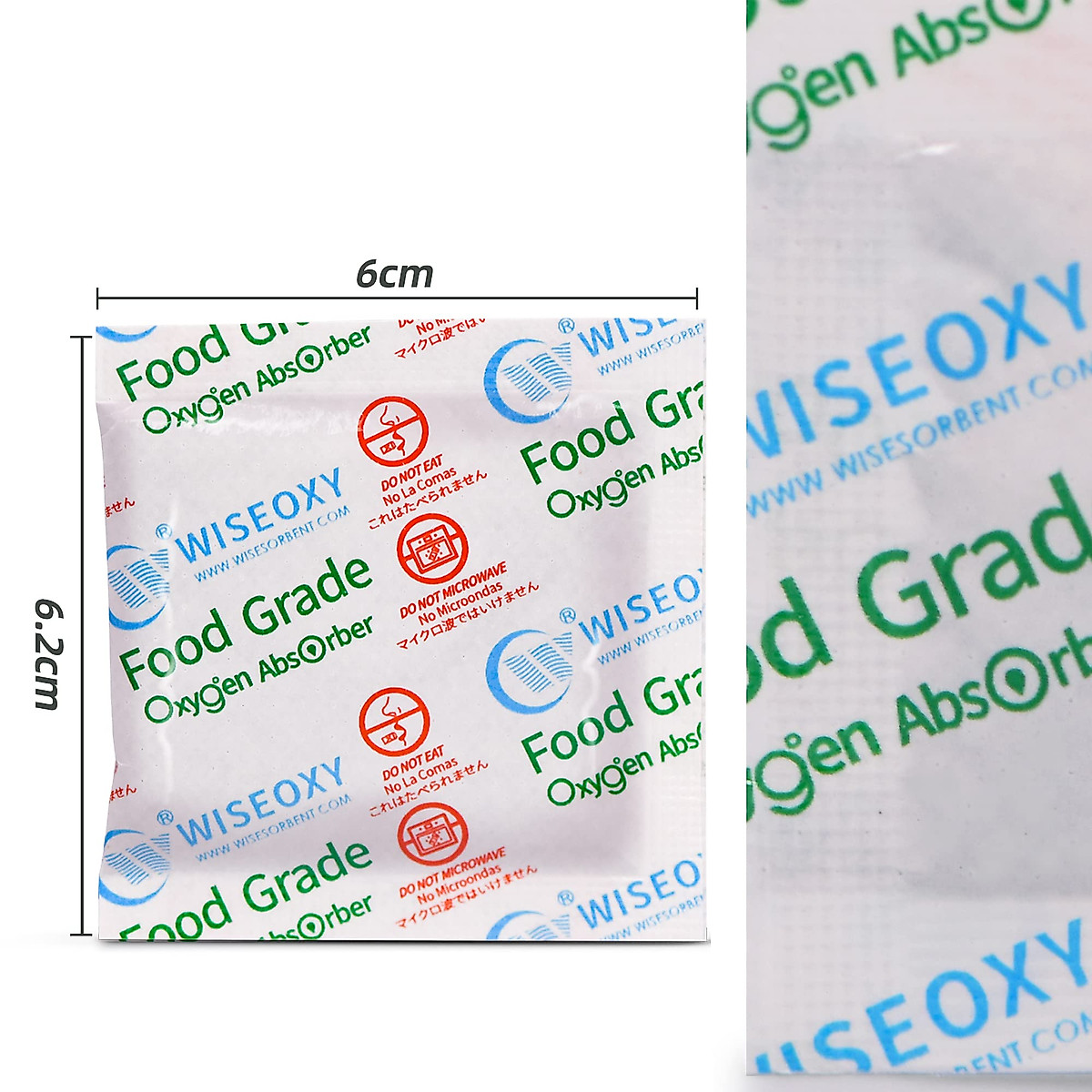 Wisesorb Oxygen Absorbers for Food Storage 300CC 100 Packets, Food Grade Oxygen Absorbers, O2 Absorbers Food Grade for Food Storage