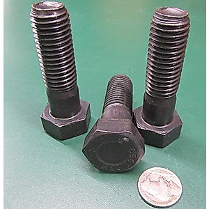 Generic Class 10.9 Steel Hex Bolts M18 x 2.5 mm x 60 mm Long PT 5 pcs, Bolt-1699-21-11, Black