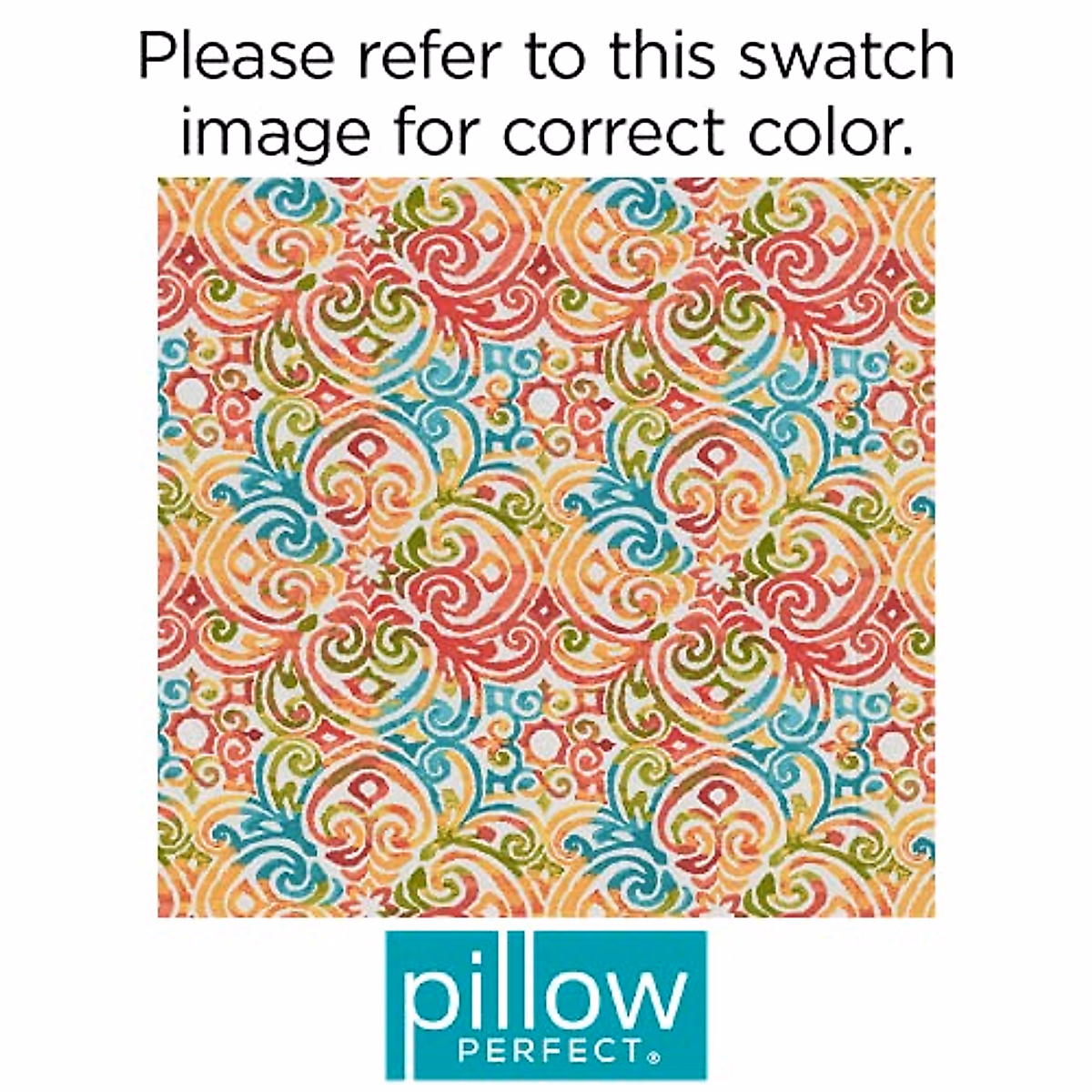 Pillow Perfect 619859 Outdoor/Indoor Corinthian Dapple Chair Pads, 15.5" x 14.5", Blue, 2 Pack