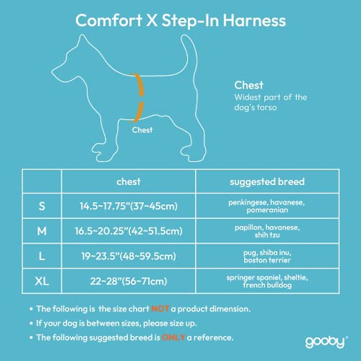 Gooby Comfort X Step in Harness - Black, X-Large - No Pull Small Dog Harness Patented Choke-Free X Frame - Perfect on The Go Dog Harness for Medium Dogs No Pull or Small Dogs