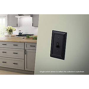 Franklin Brass 64219 Architectural Single Toggle Switch Wall Plate, Matte Black