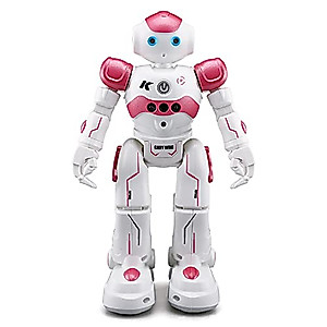 WEECOC RC Robot Toys Gesture Sensing Smart Robot Toy for Girls Can Singing Dancing Speaking Christmas Birthday Gift (Pink)
