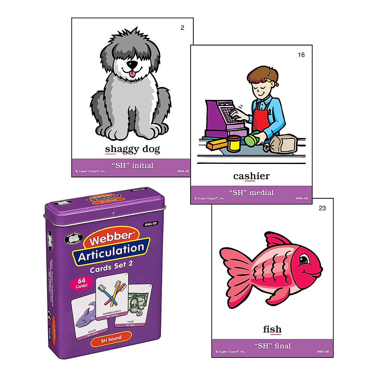 Super Duper Publications | Articulation SH Sound Fun Deck | Vocabulary and Language Development Flash Cards | Educational Learning Materials for Children