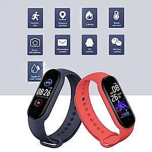 Smart Watch, Fitness Tracker for Men Women, Bracelet Band with 24 Hour Body Temperature Waterproof smartwatch for iOS Android Phones (Black)