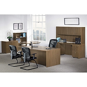 Lorell 2-Panel Base Rectangular Walnut Conference Table