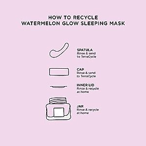 Glow Recipe Mini Watermelon Sleeping Mask - Hydrating, Pore Refining Overnight Face Mask with AHAs, Hyaluronic Acid + Pumpkin Seed Extract - Anti-Aging Gel Mask for Soft, Glowing Skin (30ml / 1oz)