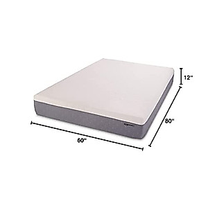 Amazon Basics Cooling Gel-Infused, Medium-Firm Memory Foam Mattress, CertiPUR-US Certified - Queen Size, 12 Inch