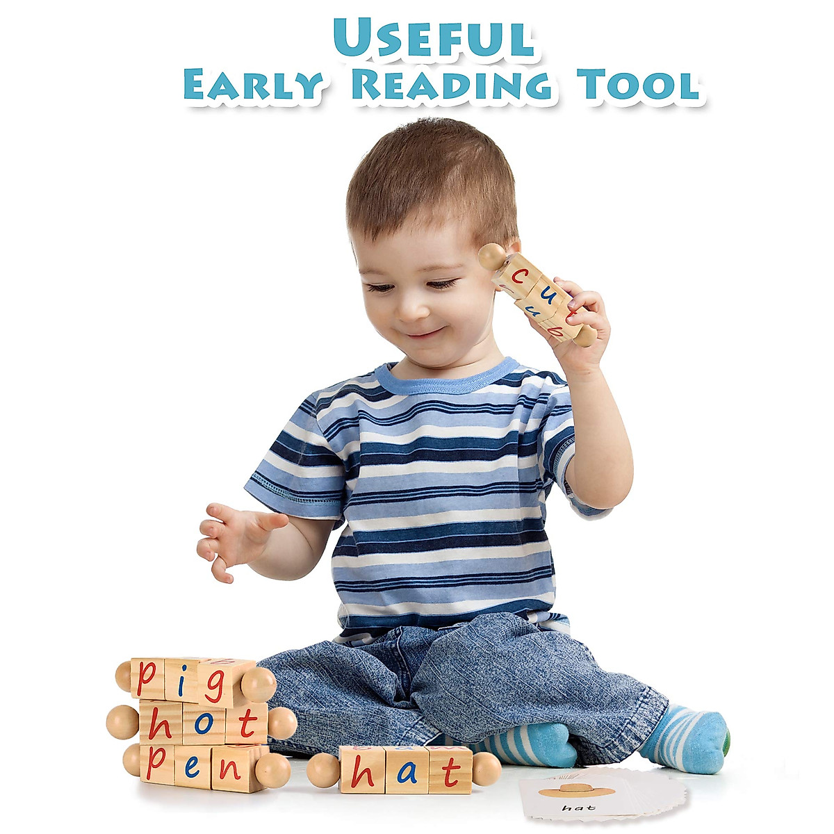 Montessori Math & Montessori Reading for Toddlers, Counting System, Tools Learning Teacher Gifts Kindergarten Stem Activities Classroom Toys Small Preschoolers