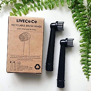 Recyclable Brush Heads, Oral-B Compatible Toothbrush Heads-Medium Bristles, Adult, Long-Lasting Bristles