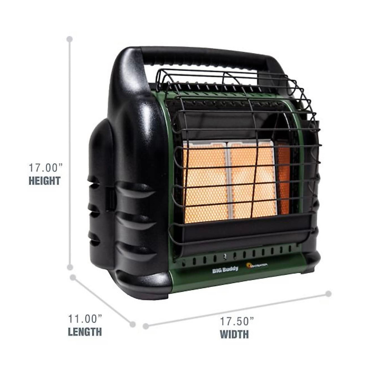Mr. Heater 4,000-18,000 BTU Green Big Buddy Portable Liquid Propane Heater