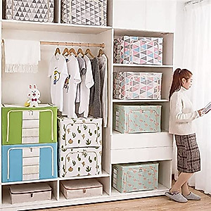 ZyHMW Large Foldable Clothing Storage Bags 2PCS, 66L Clothes Storage Bins, Thick Fabric Closet Organizers and Storage (Color : Bb) (Color : Bb)