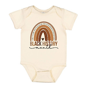 Rainbow Black History Month Baby Infant One Piece Bodysuit Newborn Natural