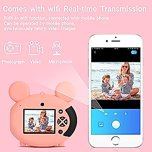 EOUAOYK Kids Camera 1080P HD 2-inch IPS Auto Focus Kids Digital Camera, Compact Portable USB Charging Mini Camera Perfect for Kids, Toddlers, Children, Teens, Students Aged 3 to 12 Years