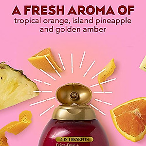 OGX Frizz-Free + Keratin Smoothing Oil Shampoo, 5 in 1, for Frizzy Hair, Shiny Hair