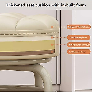 LeongLzt Low Stool with Wheels Heavy-Duty Round Low Stool 360-Degree Rotation Universal Wheels Low Rolling Stool for Home & Office – Guaranteed Durability