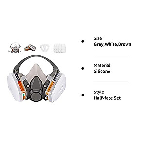 TANGS Reusable Half Facepiece Cover Set For Gas Respirator Painting Welding Woodworking and Other Work Protection
