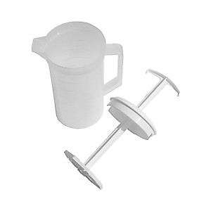 Dressler's 2-Quart Round Modern Pitcher with Smooth Gliding Mixing Handle