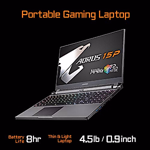 GIGABYTE AORUS 15P (WB) Thin and Light Performance Gaming Laptop, 15.6-inch FHD 144Hz IPS, GeForce RTX 2070 MAX-Q, 10th Gen Intel i7-10750H, 16GB DDR4, 512GB NVMe SSD (AORUS 15P WB-7US1130SH)