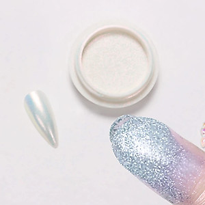 6 Color Chrome Nail Art Powder Sparkling Mermaid Aurora Nail Glitter Allstarry Nail Powder for Acrylic Nails Shiny Pigment Holographic Mirror Effect Pigment Chrome Nail Art Supplies