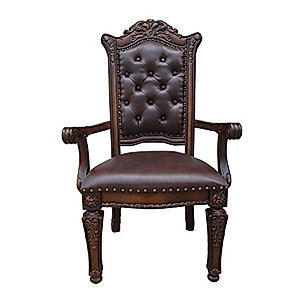 ACME Vendome Arm Chair, Cherry Finish, Set of 2