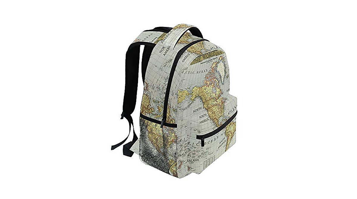Nander Travel World Map Backpack for School & Travel | Stylish & Durable