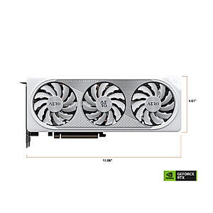GIGABYTE GeForce RTX 4060 Ti AERO OC 16G Graphics Card, 3X WINDFORCE Fans, 16GB 128-bit GDDR6, GV-N406TAERO OC-16GD Video Card