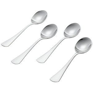 Ginkgo International Mariko Stainless Steel Demitasse Spoons, Set of 4