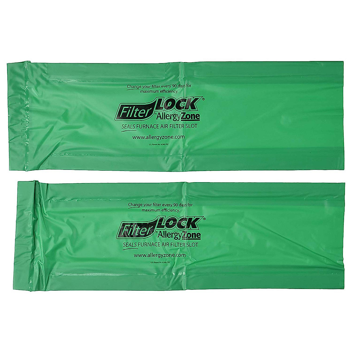 AllergyZone FilterLock Furnace Filter Slot Seal – Magnetic Seal Cover for Any 1” Furnace Filter, Up To 25” Long, Reduce HVAC Air Leaks, Green