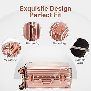 Mulaibdin PVC Luggage Cover, Waterproof Suitcase Cover, Clear Luggage Cover for Suitcase TSA Approved, Dustproof Travel Luggage Sleeve Protector for Wheeled Luggage (28 inch)
