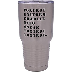 Rogue River Tactical Funny Military Acronym 30 Oz.Travel Tumbler Mug Cup w/Lid Vacuum Insulated Hot or Cold Military Veteran Gift