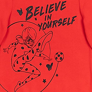 Miraculous Ladybug Little Girls Fleece Pullover Sweatshirt & Leggings Set Red/Black 7-8