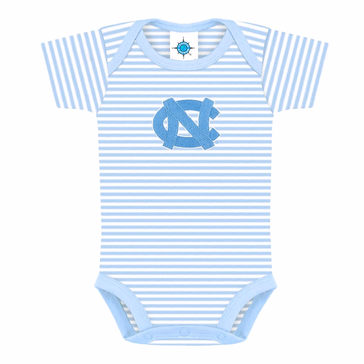 Creative Knitwear University of North Carolina Tar Heels Striped Baby Bodysuit