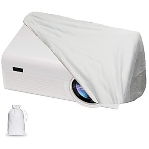 Skyour Projector Dust Cover Nylon Stretchy Outdoor Movie Video Projector Covers for Ceiling Mounted Universal Projectors Storage Bag Case Protective Covers (1PCS-White)