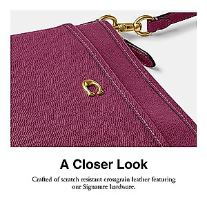 COACH Crossgrain Leather Kitt, Deep Plum