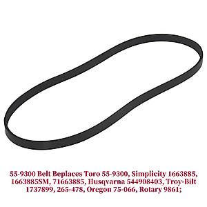 GELASKA 2 Pack 55-9300 Drive Belt Replaces Husqvarna 544908403, Simplcity 1663885, 1663885SM, Toro 55-9300, Troy-Bilt 1737899 for Toro CCR2000 CCR2400 CCR2500 CCR3000 Snow Throwers