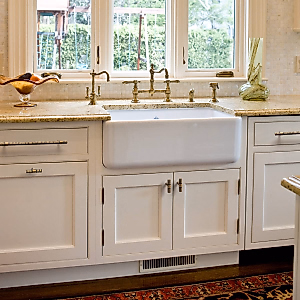 Goo-Ki Antique Brass T Bar Cabinet Pulls/Affordable Luxury Zinc Alloy Cabinet Handles with Knurled/5.04'' (128mm) Hole Center,6 Pack