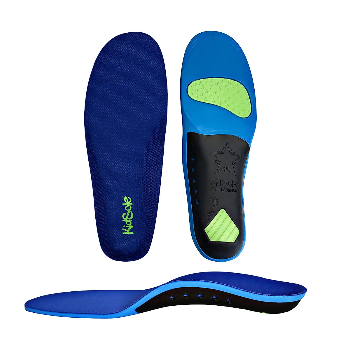 KidSole Children's Starry Shield Arch Support Insole for Comfort, Cushion, and Arch Support ((26 CM) Teenage Size 6.5-8.5)