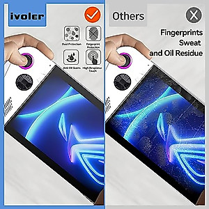 ivoler [2 Pack Screen Protector Matte Tempered Glass for ASUS ROG Ally Gaming Handheld 7 inch 2023 with [Alignment Frame], Matte Anti Glare Screen Protector for ASUS ROG Ally Gaming Handheld-7 inch