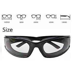 Unisex Tear Proof Cut Onion Goggles, Saftey Glasses for Kitchen, Cooking, BBQ, Cleaning, Cycling; Chopping Eye Protect Tool; With Sealing Sponge; Anti-tear, Dustproof, Anti-fog, Windproof; OG1H