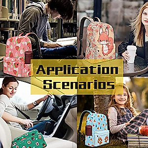 Vyacrtax Heart Backpack Large Capacity Teen Bookbag for Girls Hand-painted Style Laptop Backpack Casual Cute Travel Bag Daily Knapsack for Women