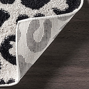 nuLOOM Annette Modern Leopard Print Area Rug, 5x7, Dark Grey