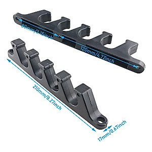 WHYHKJ 2PCS Outdoor Lounge Chair Adjustable Support Bracket Office Computer Chair Plastic Parts Suitable for Outdoor Courtyard Garden Balcony Lawn Camping Furniture Rearrangement Black