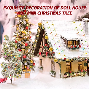 Tuanse 32.8 Feet Dollhouse Fake Light String Valentine‘s Day Mini Craft Miniature Lights Fairy Dollhouse Miniature String Miniature Decorations for Craft Christmas Valentine‘s Day(Multicolor)