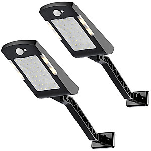 Engrepo Solar Lights Outdoor, 48 LEDs Solar Powered Motion Sensor Light, Security Waterproof Solar Flood Light for Yard, Fence, Garden, Patio, Front Door, Shed, Deck, Path, Gutter. 2 Pack