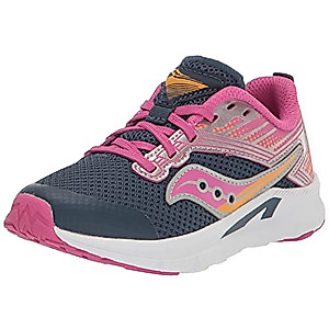 Saucony Axon Sneaker, Navy/Pink, 11.5 Wide US Unisex Big_Kid