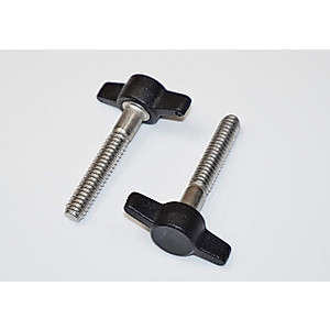 1/4-20" x 1-1/2" Thumb Screws with Tee/Wing Butterfly Black Thumb Screws (8)